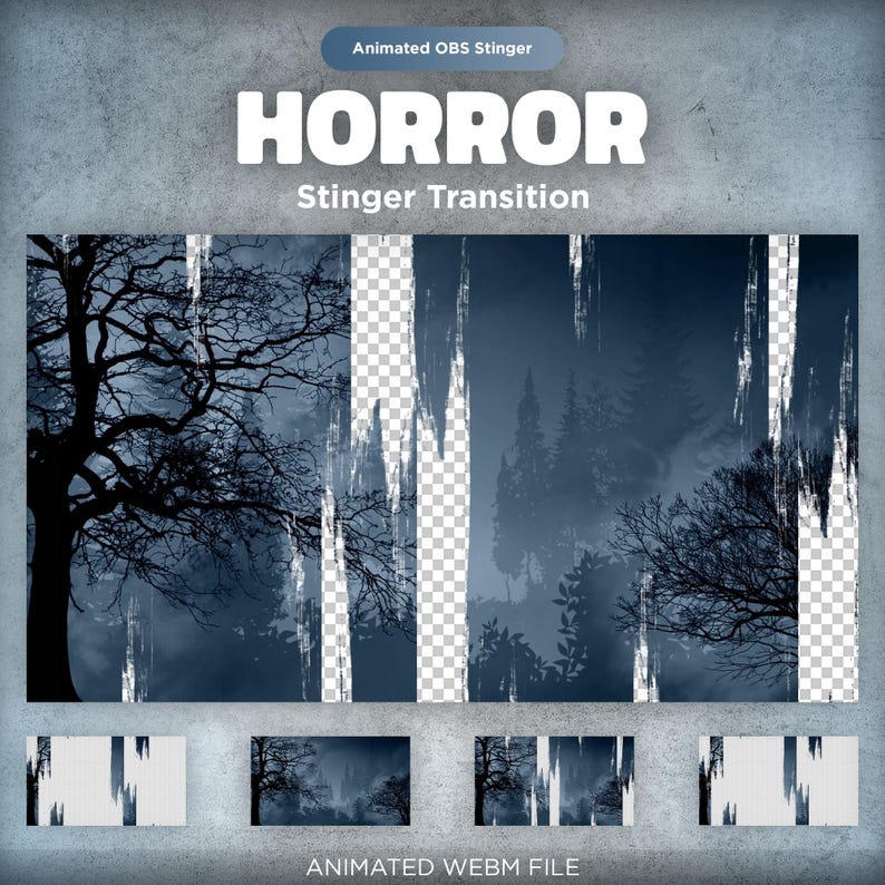 Horror Stream Stinger Transition: Animated Halloween Horro Overlay for ...