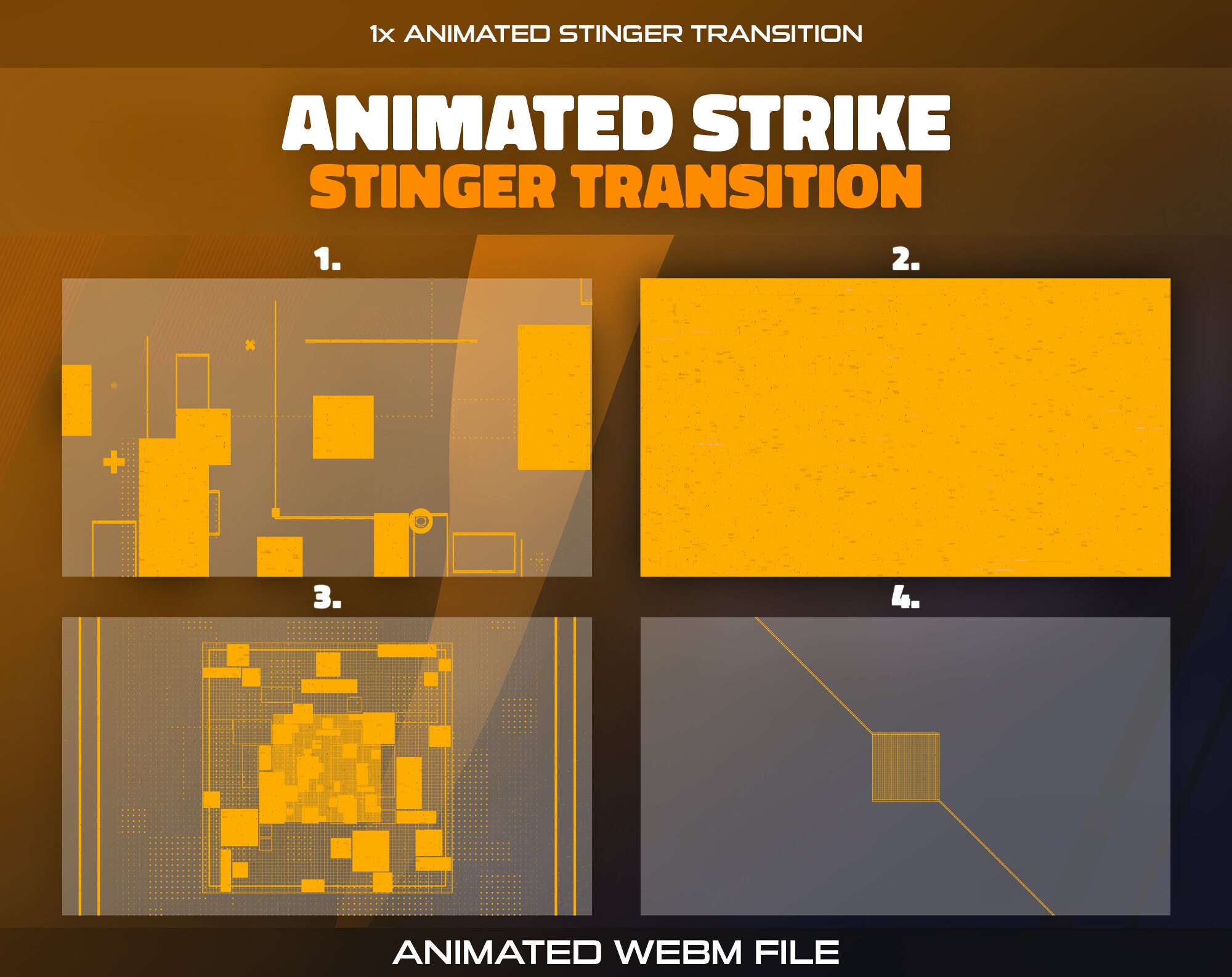 Animated Strike Twitch Overlay Package for Streamers | Clean ...