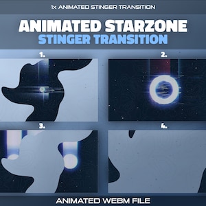 Animated Starzone Twitch Overlay Package for Streamers | Dark Sci-fi ...