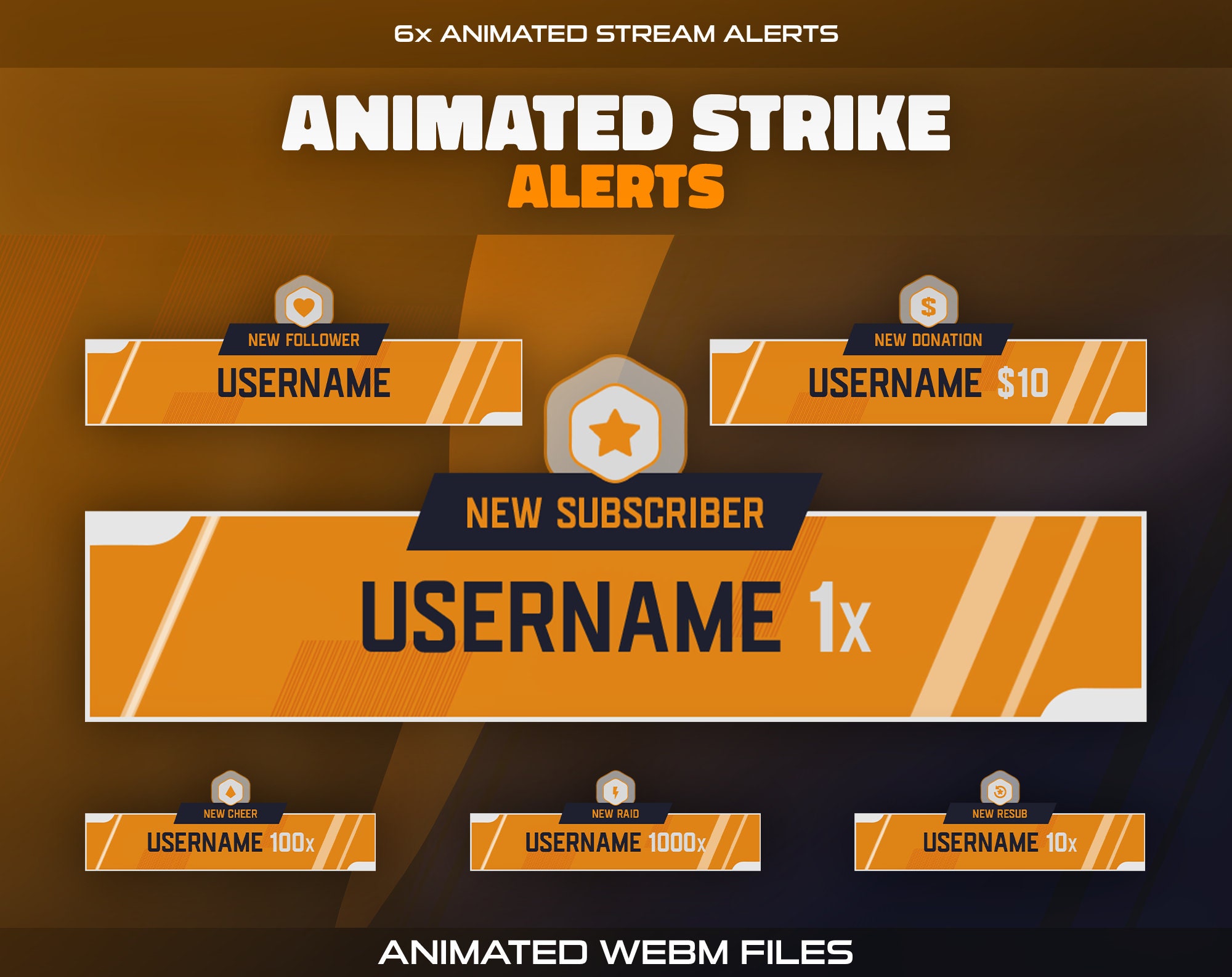 Animated Strike Twitch Overlay Package for Streamers | Clean ...