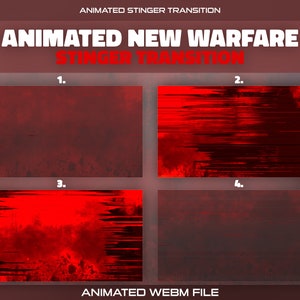 Animated New Warfare Twitch Stinger Transition | Dark Red Glitch ...