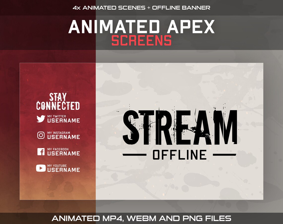 Animated Apex Twitch Screens: White Futuristic Sci-fi Stream Overlay ...