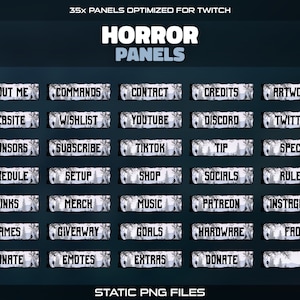Horror Twitch Panels 35x Dark Forest Halloween Horror Stream Panels for ...