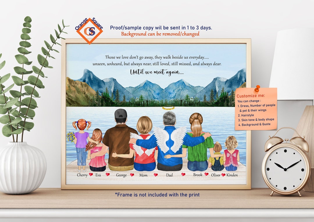 FAMILY MEMORIAL Print,custom Memorial Print,personalized Memorial Print ...