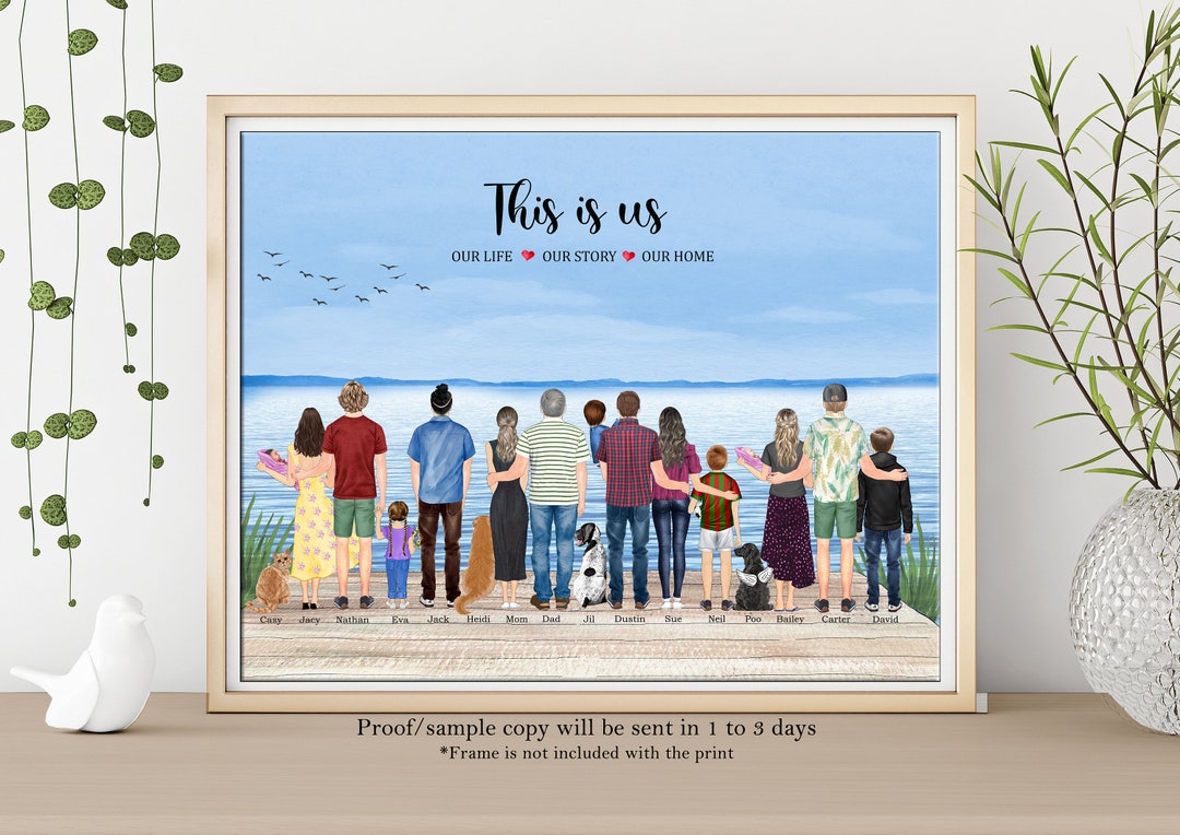 Family Portrait, Custom Canvas Print, Family Poster,custom Christmas ...