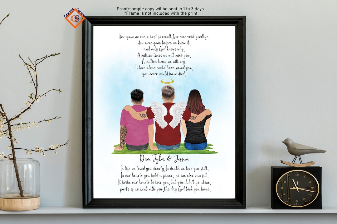 Friend, Memorial, Sympathy Gift,memorial Frame,loss of Friend Sympathy ...