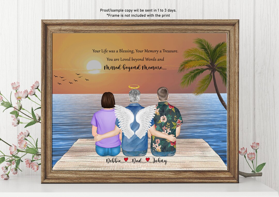Dad Memorial Print, in Loving Memory of Dad, Loss of Father,remembrance ...