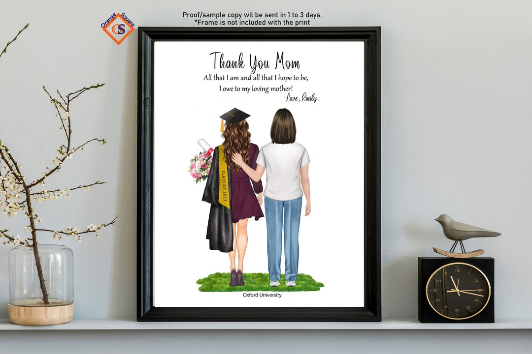 Graduate Girl With Mom-graduation GIFT for MOM- Appreciation Gifts for ...