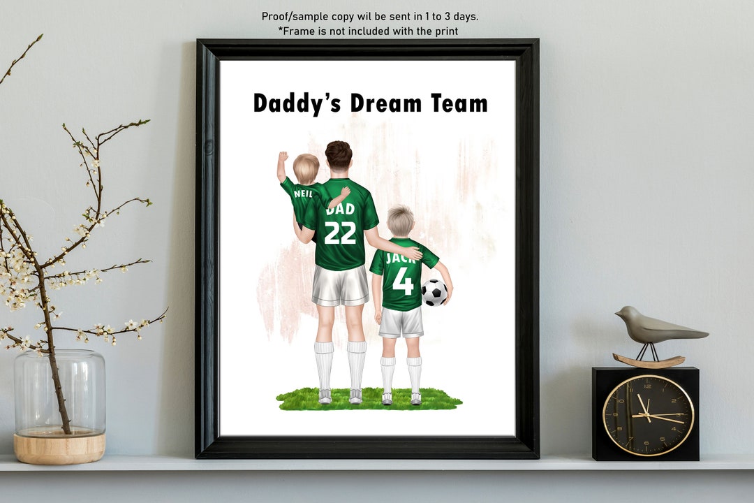 Personalised Football Father's Day Poster, Custom Football Print ...
