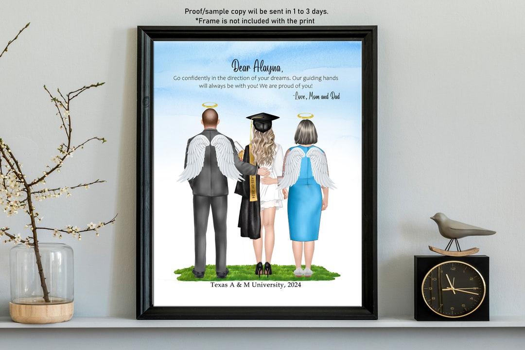 Graduation Gift From Heaven-graduation Memorial Print-graduation ...
