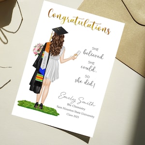 PERSONALIZED GRADUATION Card for Class of 2023 Congratulations Graduate ...