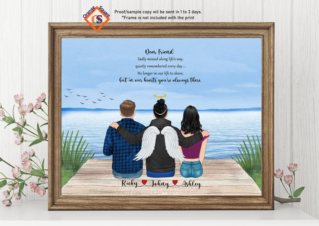 Loss of Friend Sympathy Print, Friend Remembrance Gift, Best Friend ...
