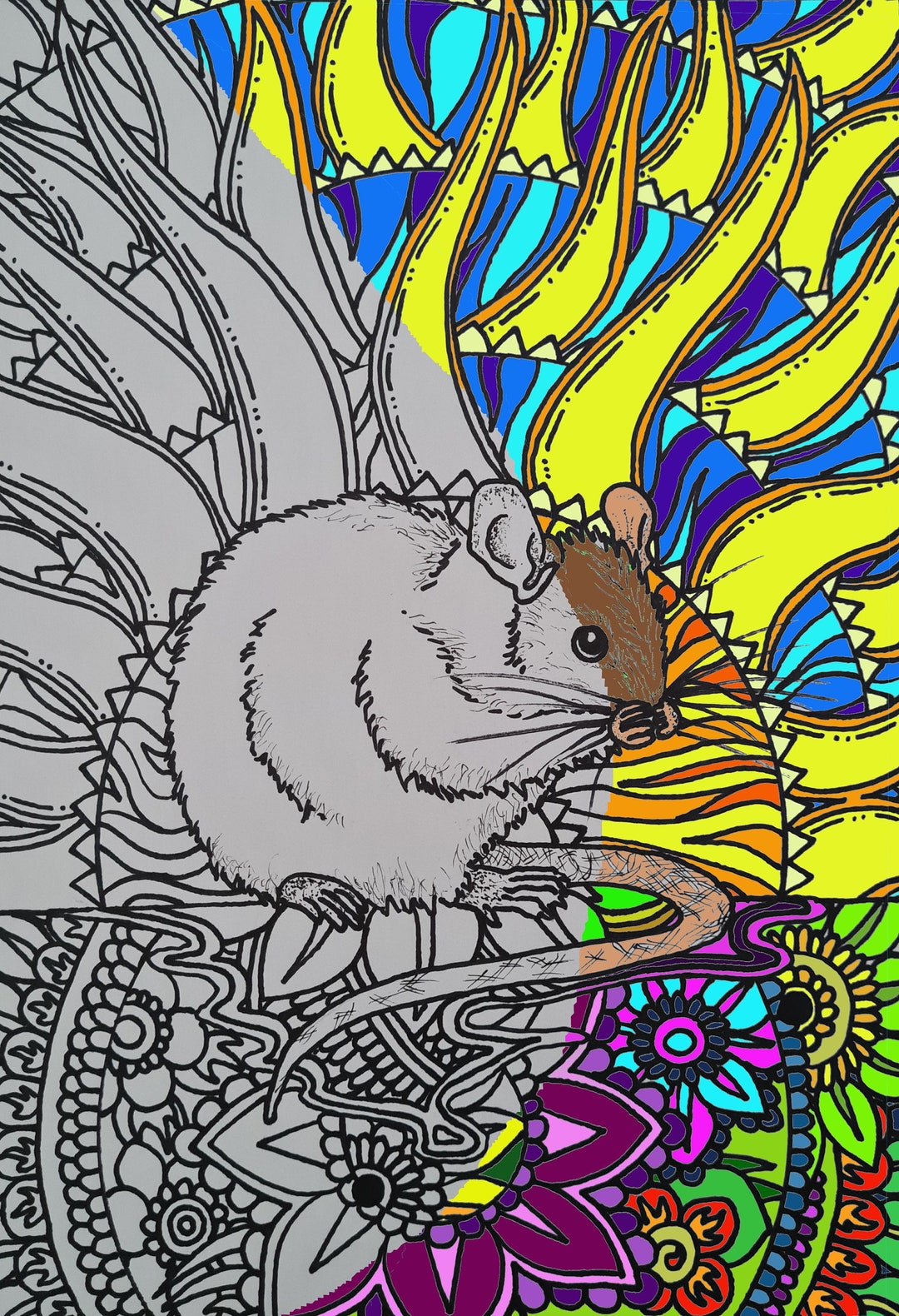 X5 Digital Downloadable Colouring Pages Hand Drawn Colouring - Etsy