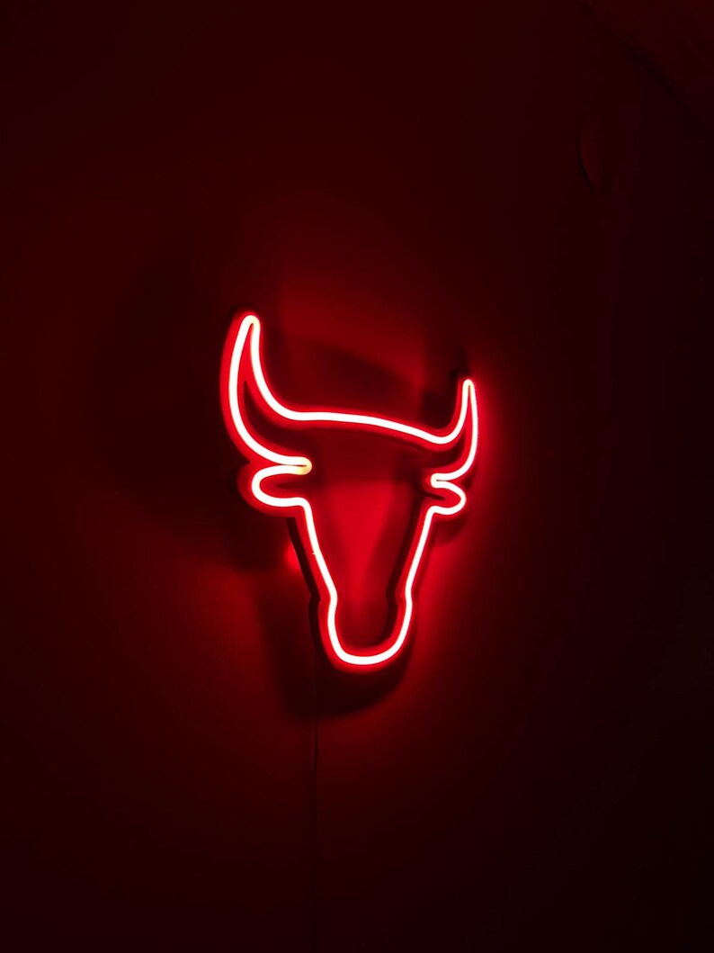 Signs Wall Décor Home Décor Bulls Neon Sign Wall Decor Gift etna.com.pe