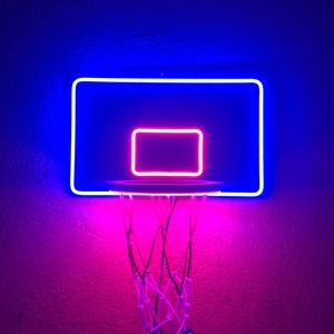 Mini Neon Basketball Hoop Luxury Wall Decor - Etsy