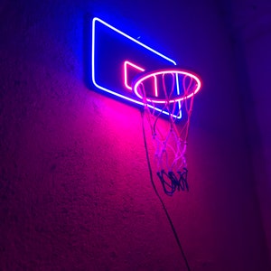 Mini Neon Basketball Hoop Luxury Wall Decor - Etsy