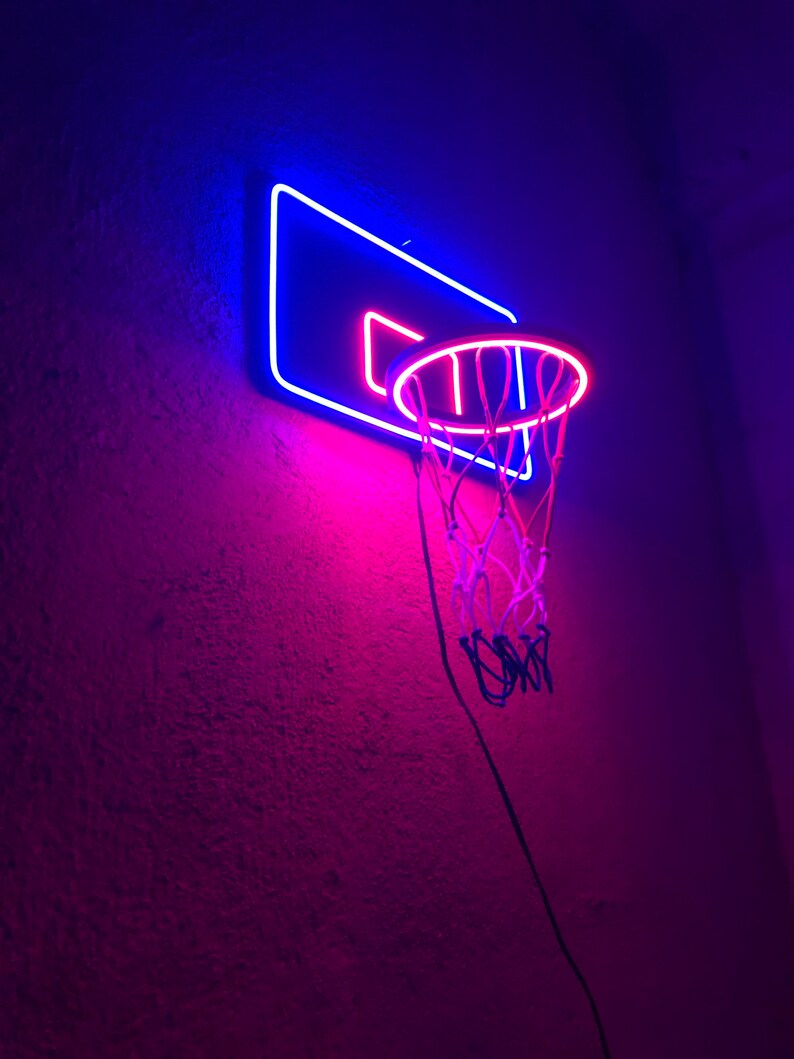 Mini Neon Basketball Hoop Luxury Wall Decor - Etsy