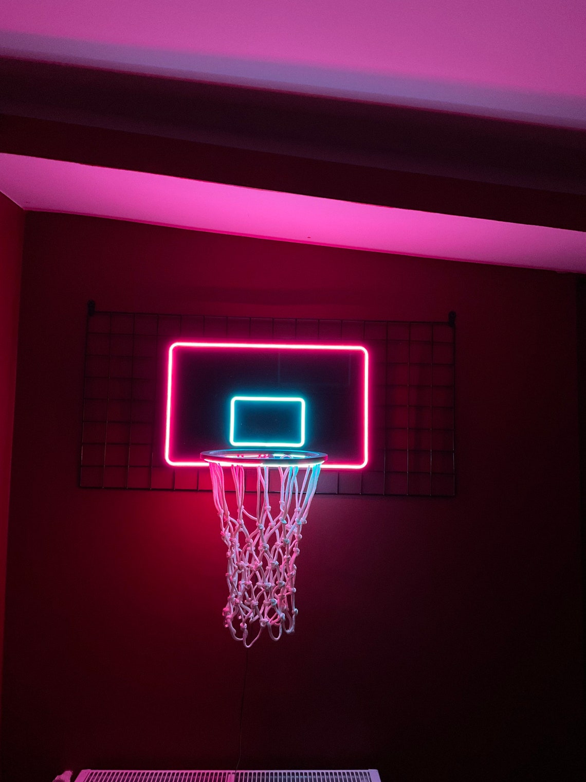 Luxury Neon Basketball Hoop V2 Wall Decor for Hoopers | Etsy