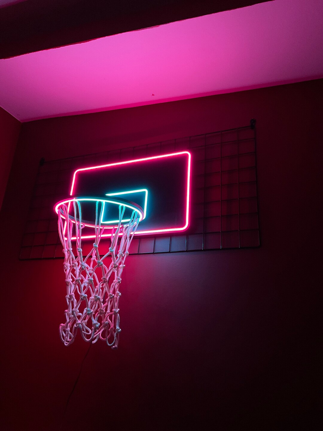 Luxury Neon Basketball Hoop V2 Wall Decor for Hoopers - Etsy