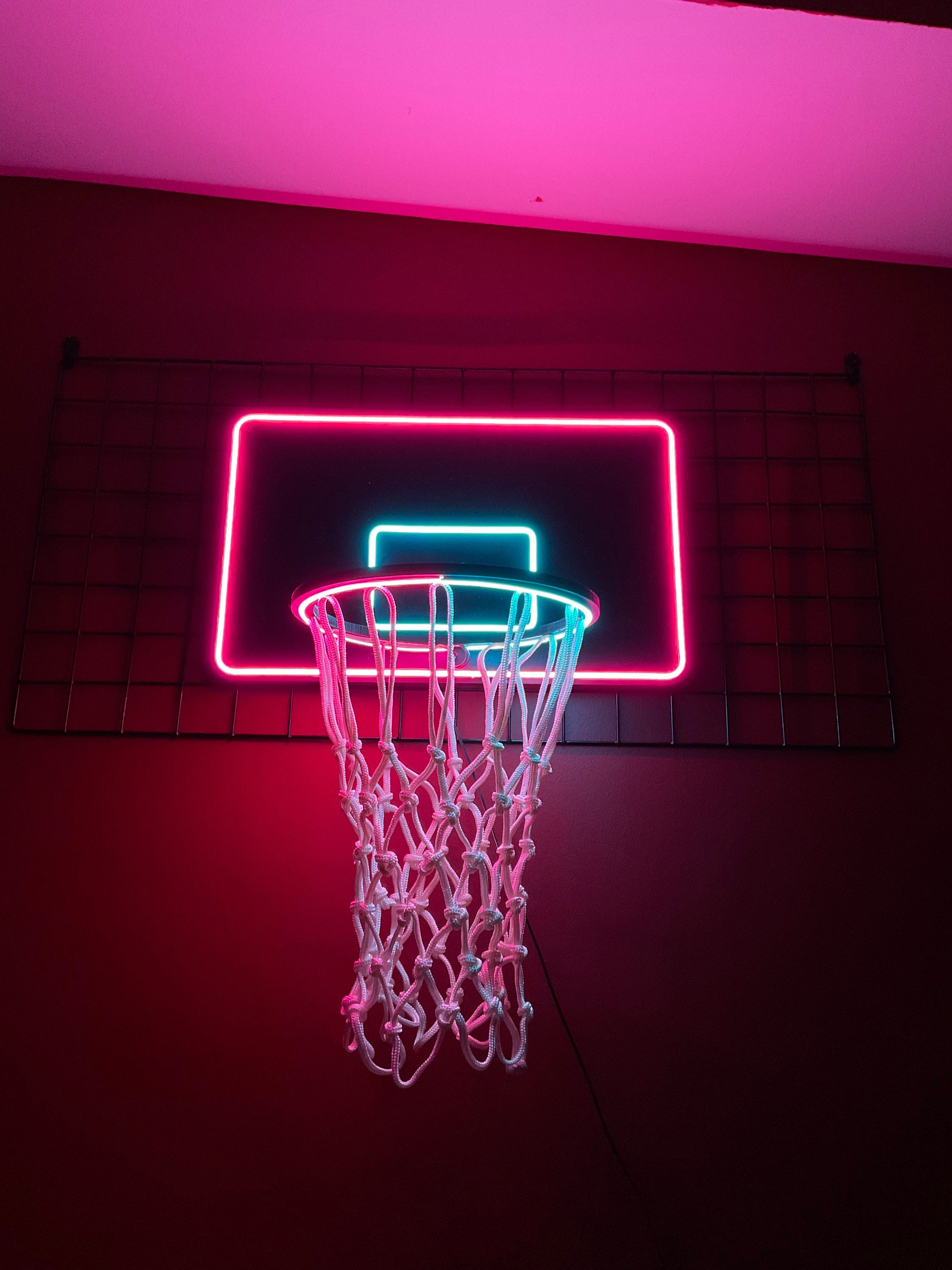 Luxury Neon Basketball Hoop V2 Wall Decor for Hoopers | Etsy