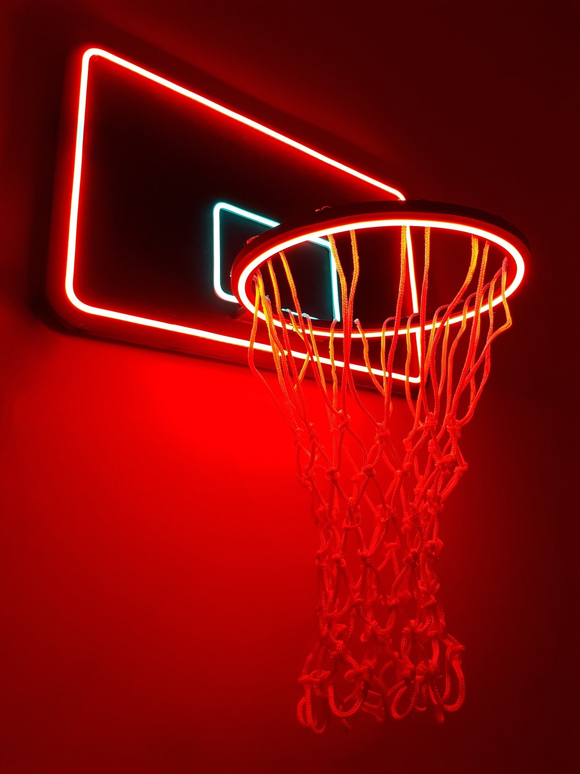 Luxury Neon Basketball Hoop V2 Wall Decor for Hoopers | Etsy