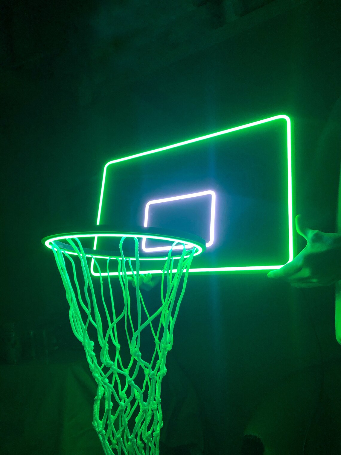 Luxury Neon Basketball Hoop V2 Wall Decor for Hoopers | Etsy