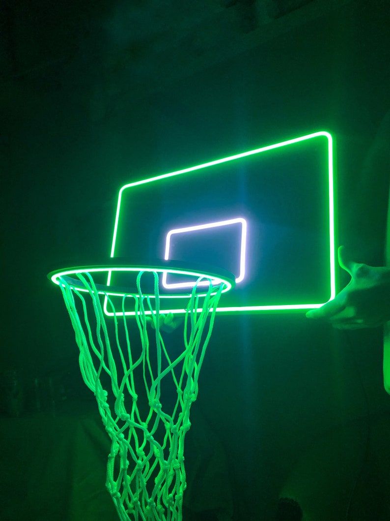 Luxury Neon Basketball Hoop V2 Wall Decor for Hoopers - Etsy
