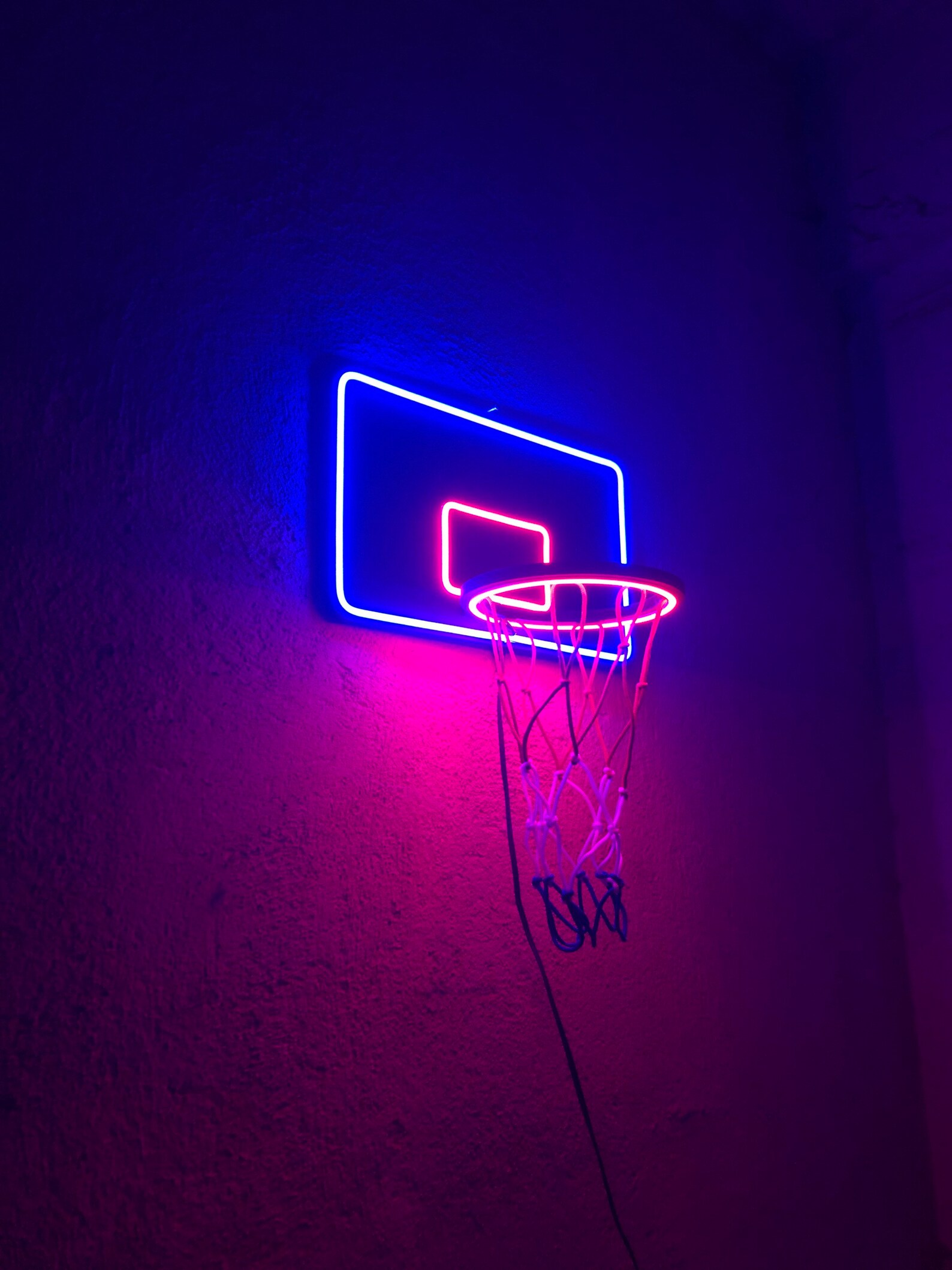 Mini Neon Basketball Hoop Luxury Wall Decor - Etsy