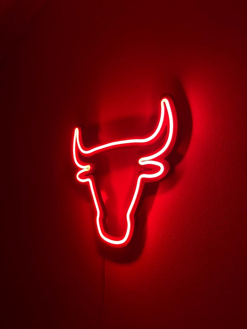 Signs Wall Décor Home Décor Bulls Neon Sign Wall Decor Gift etna.com.pe