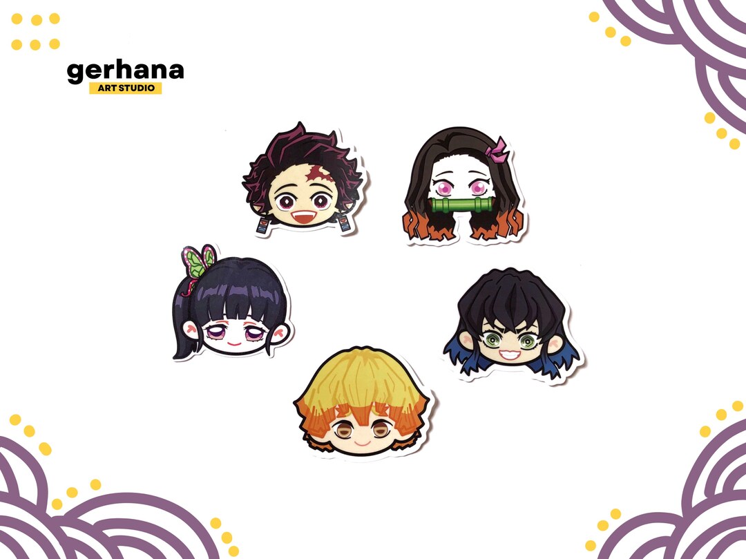 Cute Chibi Anime Sticker Demon Fighters - Etsy