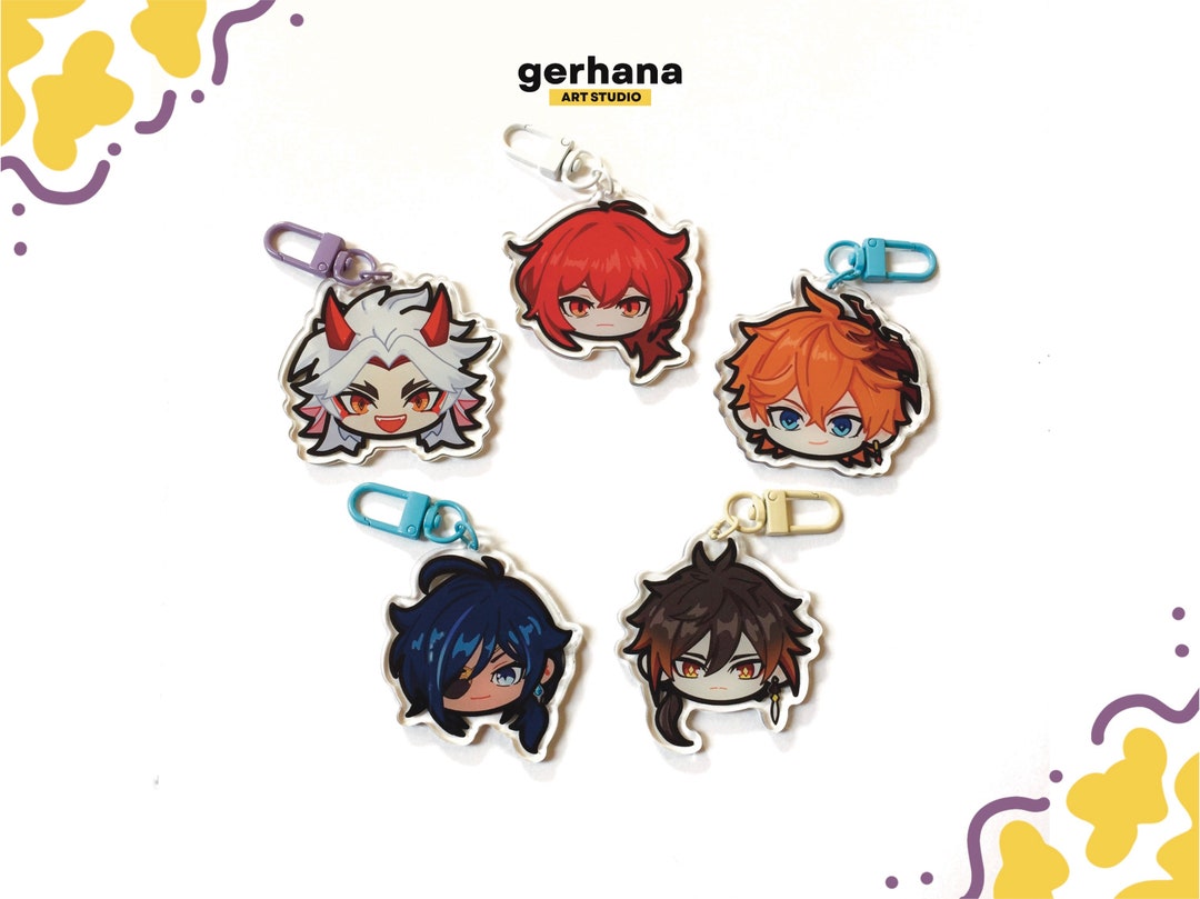 Cute Chibi Keychain Genshin Impact - Etsy