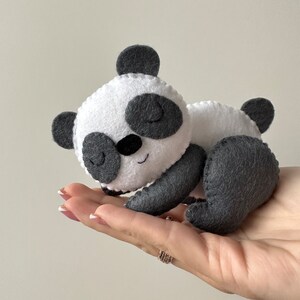 Panda Plush Pdf Pattern Felt Animals Cute Ornament Panda Bear Plushie ...