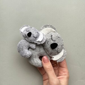 Koala Plush Pattern Pdf Plushie Ornament Mama and Baby Bear Koala Baby Mobile Pattern Cute Plush ...