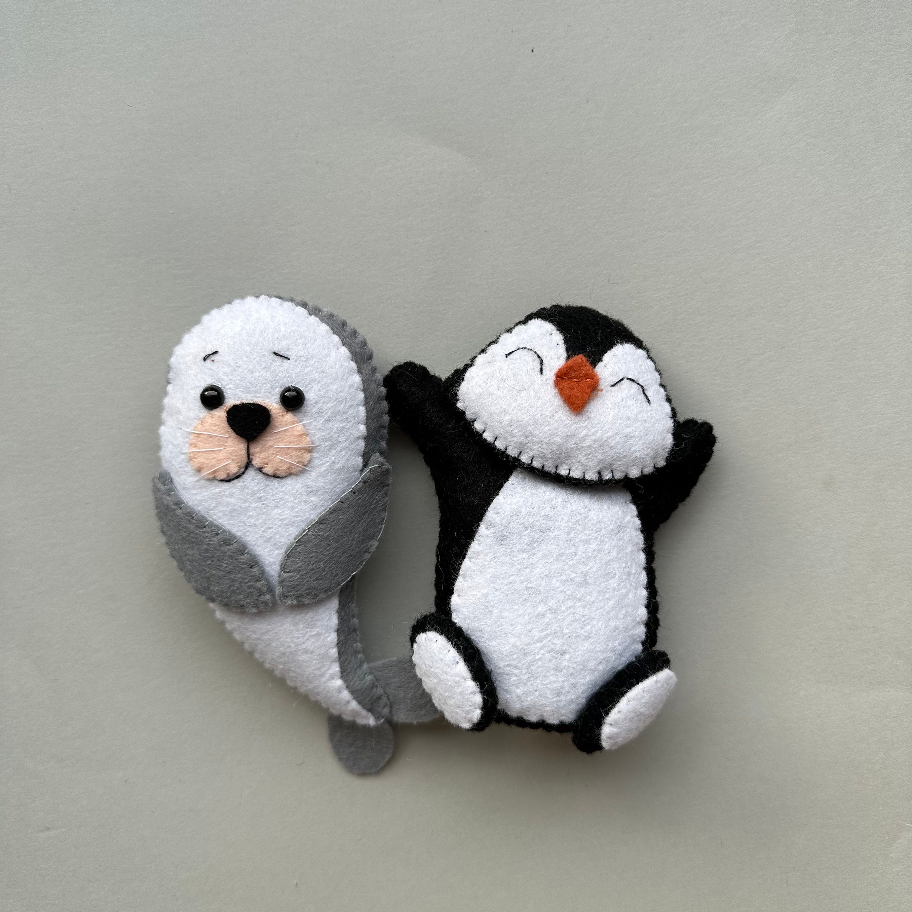 Set of 7 Pdf Pattern Polar Animals Plush Pattern Bear Arctic Fox ...