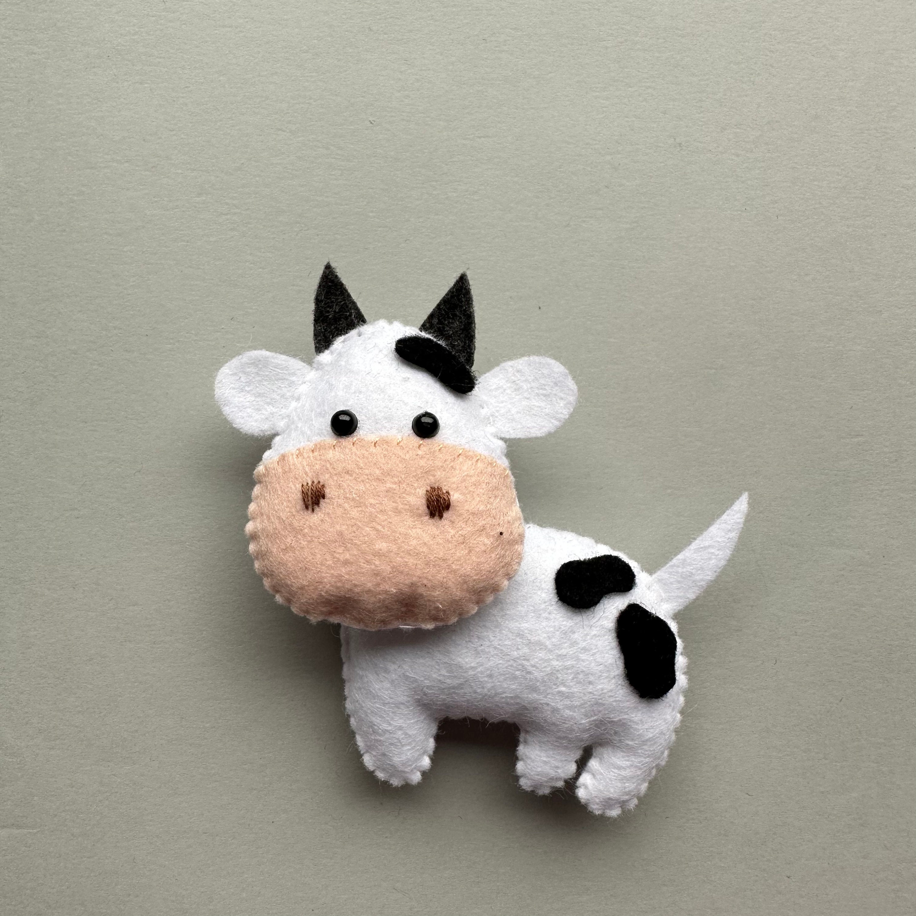 Set of 4 Pdf Pattern Felt Farm Animals Plush Pattern Cow - Etsy