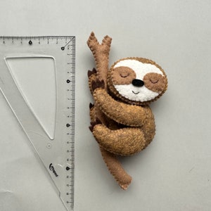 Sloth Plush Pdf Pattern Felt Animals Sloth Ornament Cute Plushie ...