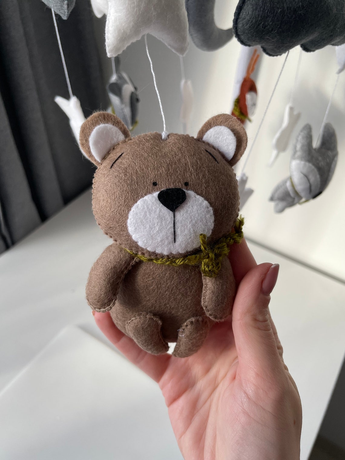 Bear Plush Felt Sewing Pdf Pattern Kawaii Plush Teddy Bear Ornament ...