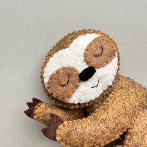 Sloth Plush Pdf Pattern Felt Animals Sloth Ornament Cute Plushie ...