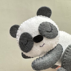 Panda Plush Pdf Pattern Felt Animals Cute Ornament Panda Bear Plushie ...