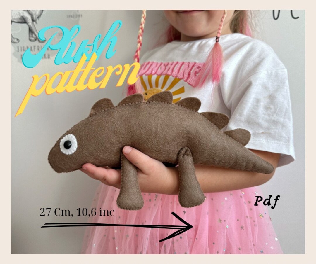 Lizard Plush Sewing Pattern Felt Animal Ornament Kawaii Plush Cute and ...
