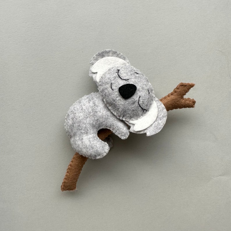 Set of 3 Pdf Koala Plush Pattern Felt Animals Baby Ornaments Handmade ...