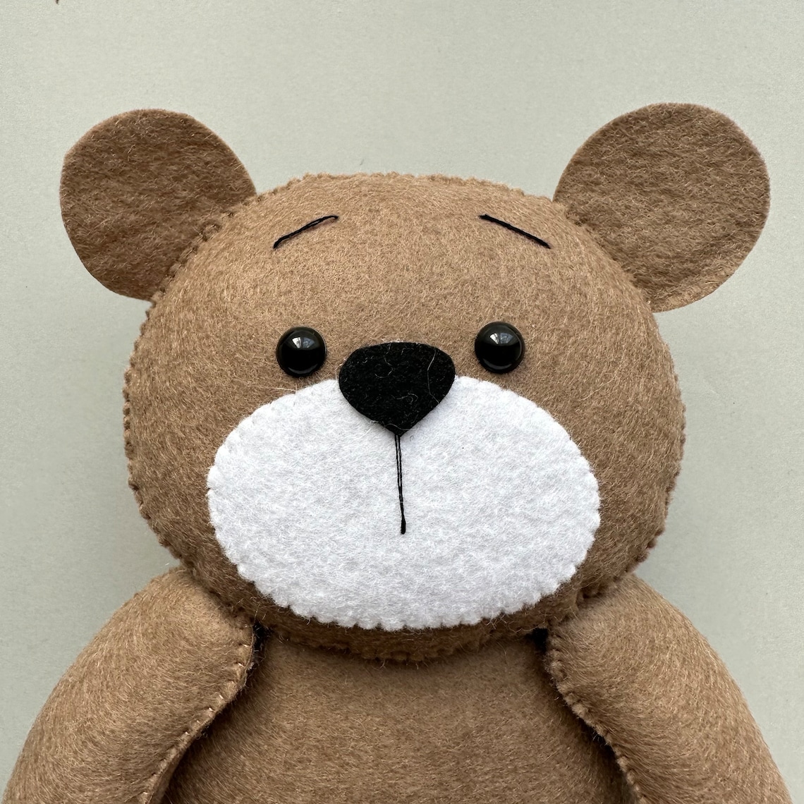Bear Plush Felt Sewing Pdf Pattern Kawaii Plush Teddy Bear Ornament ...