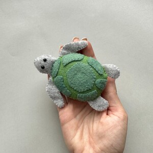 Turtle Plush Pattern Felt Sewing Pdf Turtle Ornament Under the Sea ...