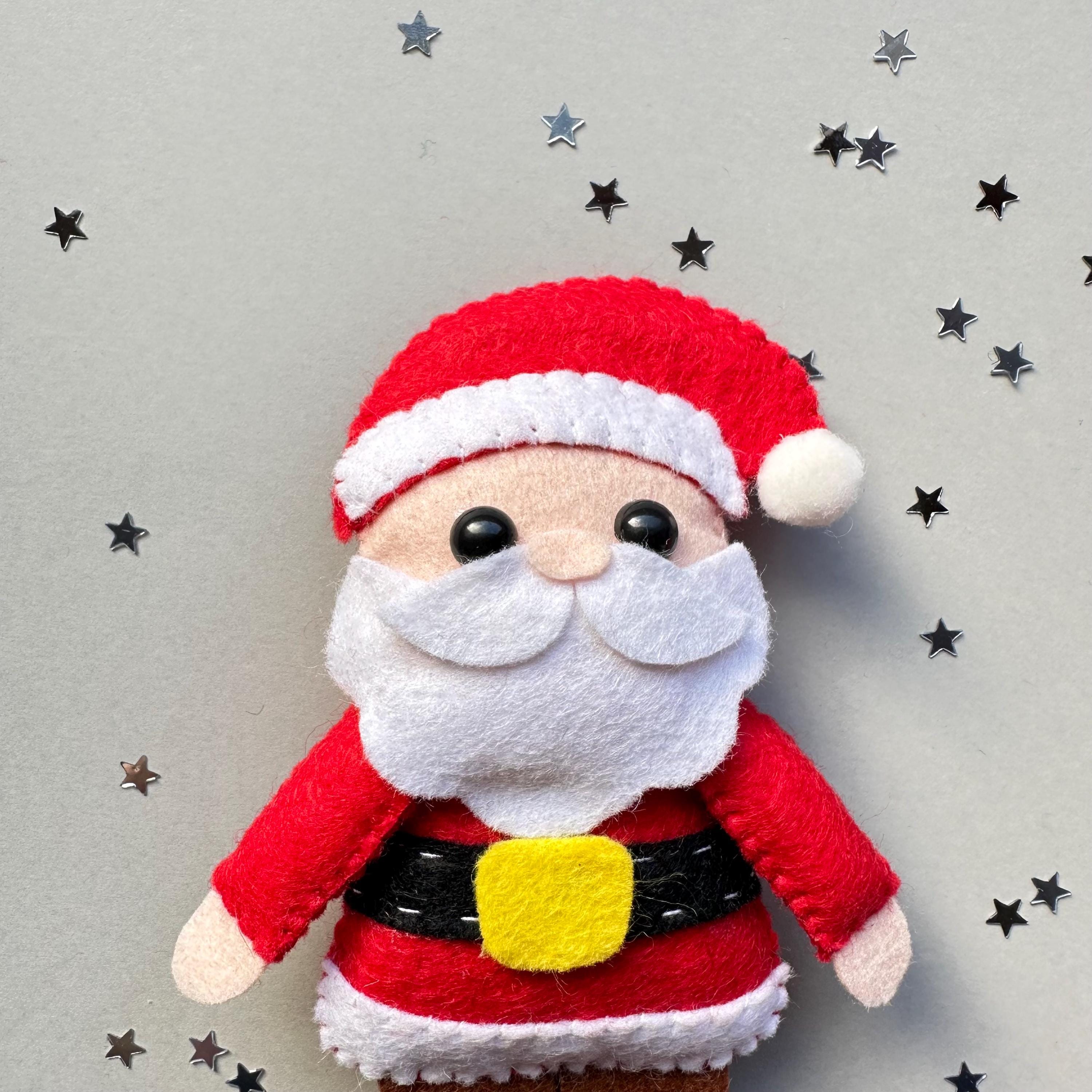 Santa Claus Pdf Felt Christmas Pattern Plush Funny Tree Ornaments ...