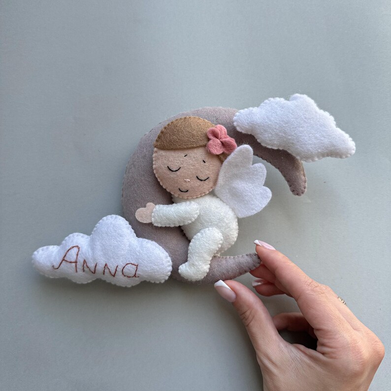 Angel Baby Nursery Name Sign Pdf Pattern Cute Handmade Newborn Name ...
