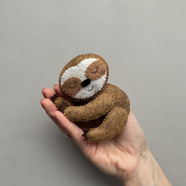 Sloth Plush Pdf Pattern Felt Animals Sewing Tutorial Sloth - Etsy
