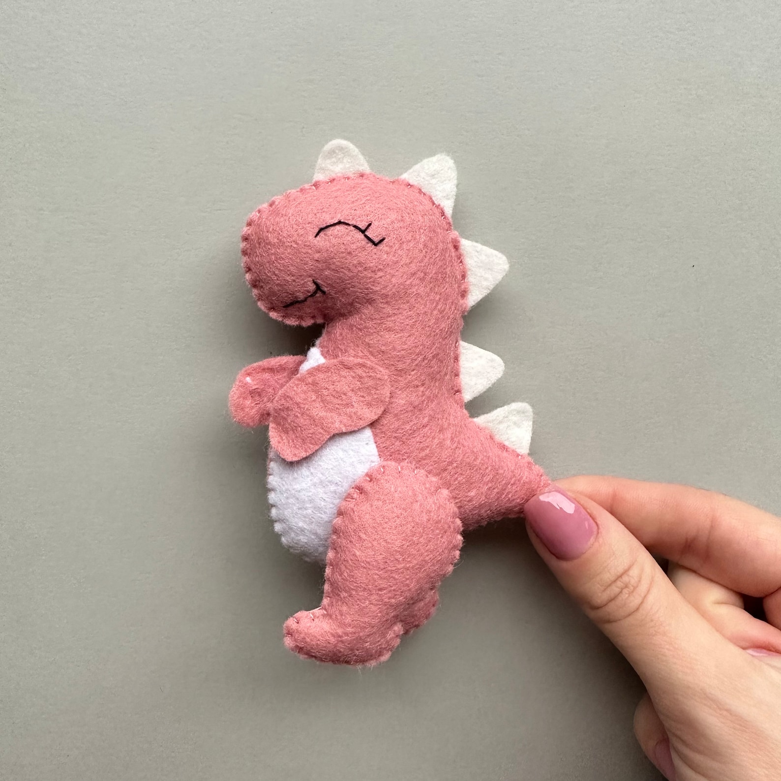 Set of 6 Dinosaur Plush Pattern Felt Sewing Pdf Pattern Dino Ornament Gift Handmade Plush Toy ...
