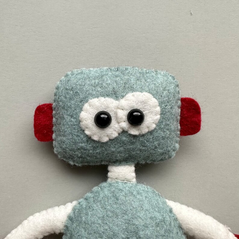 Robot Plush Pdf Pattern Felt Sewing Toy Robot Baby Boy Ornament How to ...