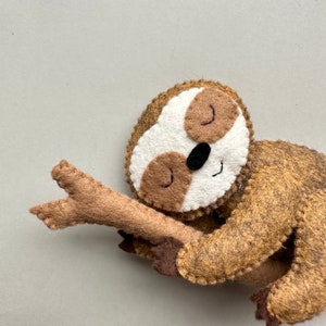Sloth Plush Pdf Pattern Felt Animals Sloth Ornament Cute Plushie ...