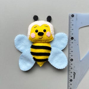 Cute Bee Plush Pdf Pattern Felt Sewing Animals Handmade Insect Bee Toy ...